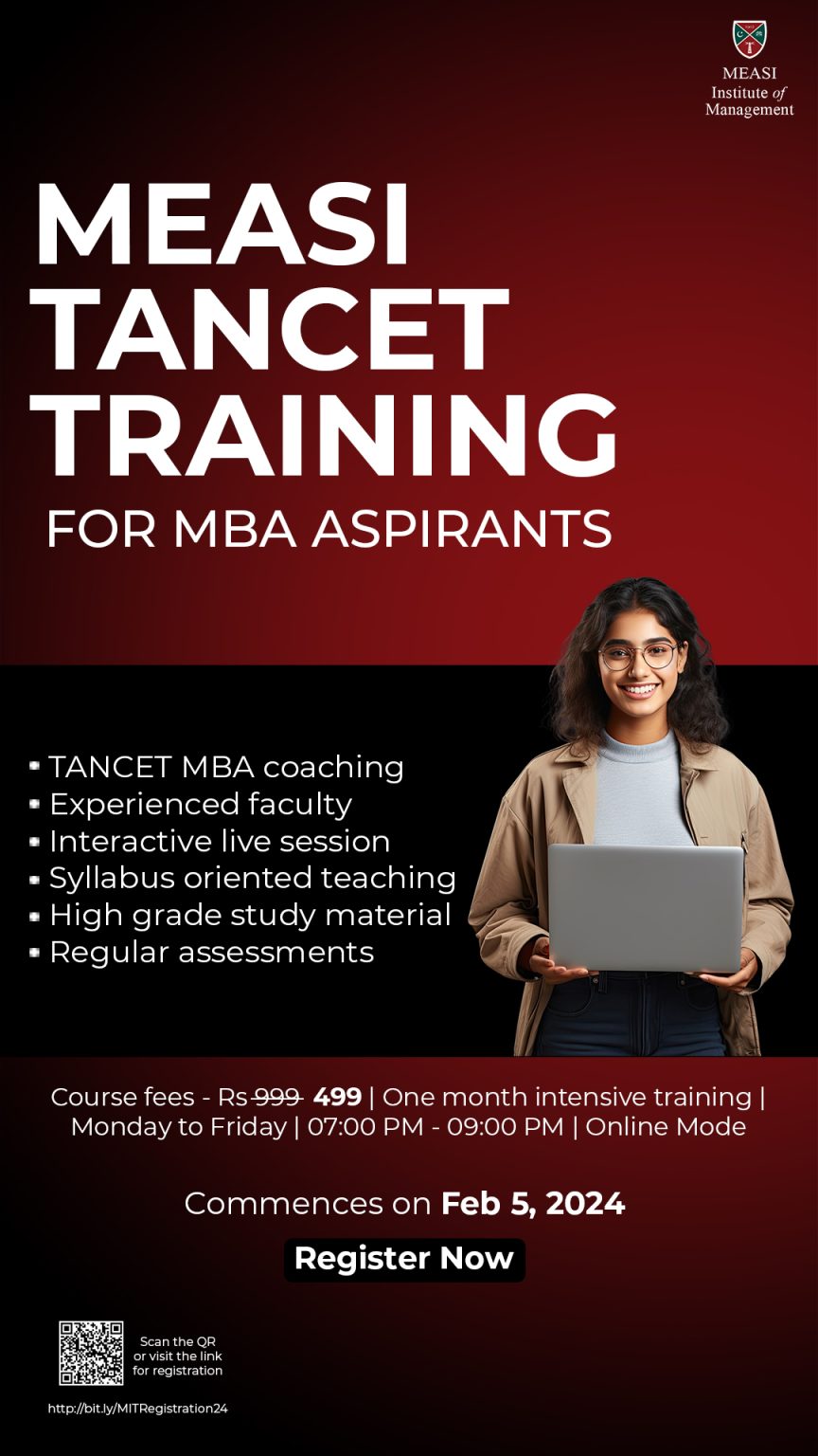 MEASI TANCET Training Program - MEASI Institute of Management